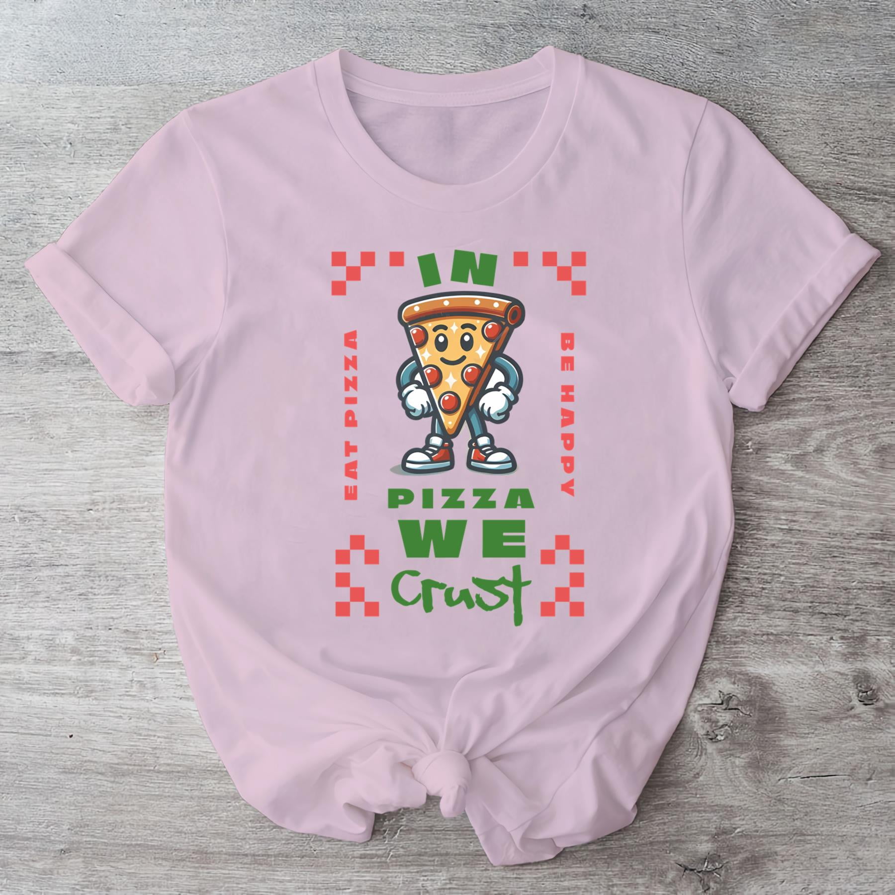 Funny Pizza Lover Graphic Shirt – Retro Pizzatarian Tee – In Pizza We ...