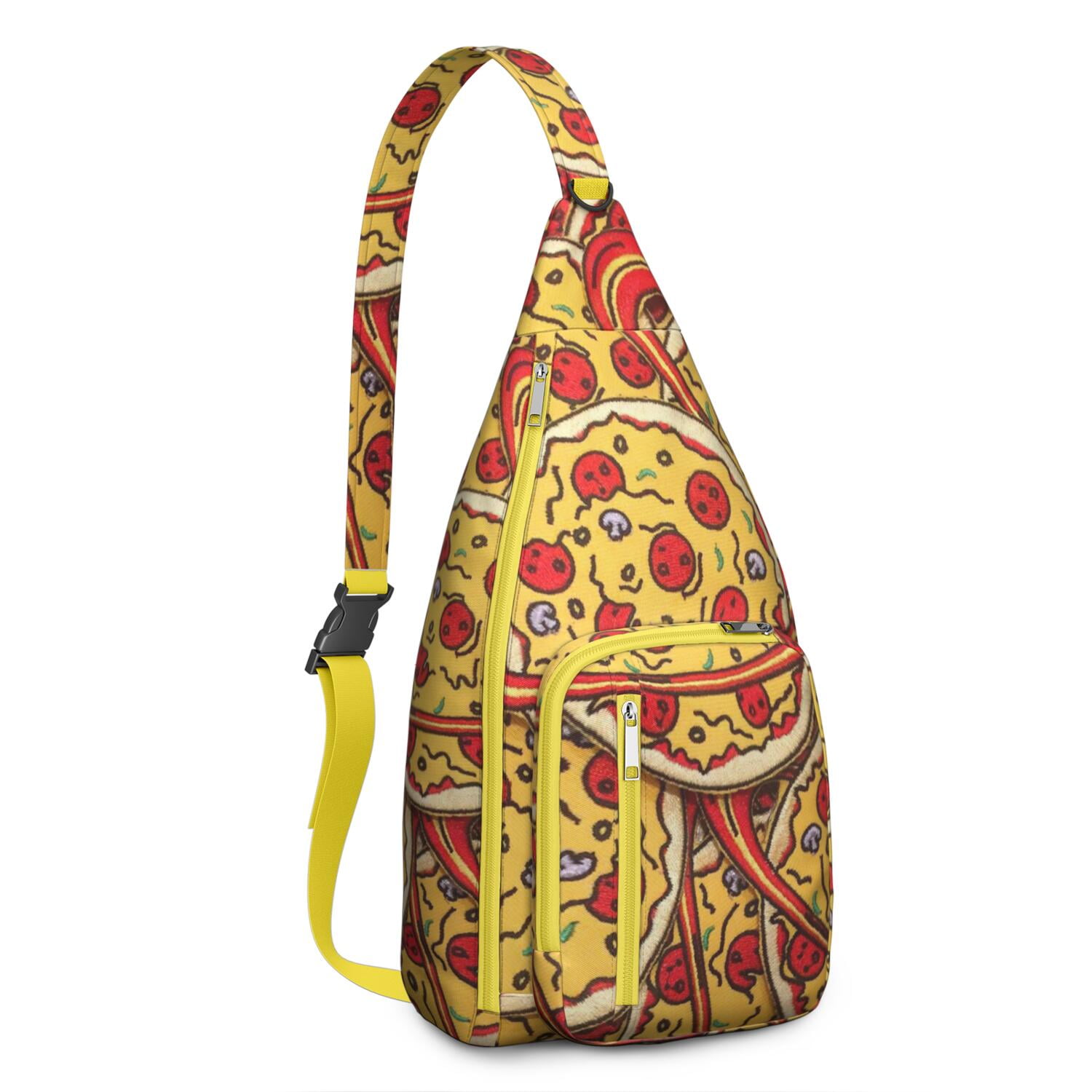Funny Pizza Sling Backpack for Pizza Lovers – Cartoon Pepperoni ...