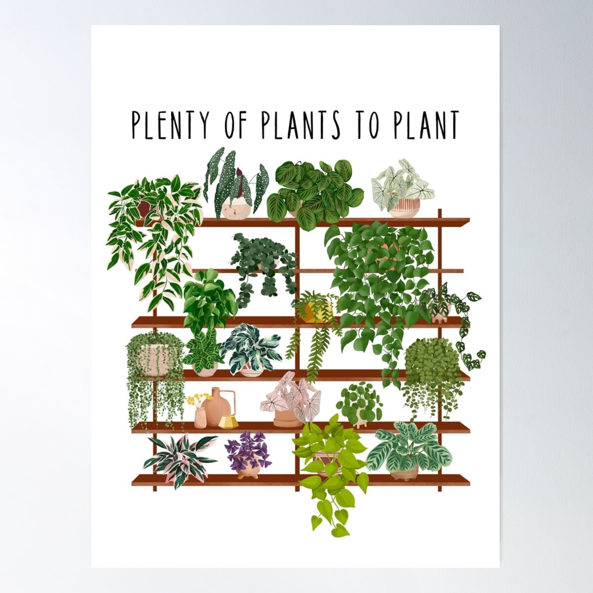 Funny Plant Quote And Illustration Poster Wall Art, Modern Wall Decor ...