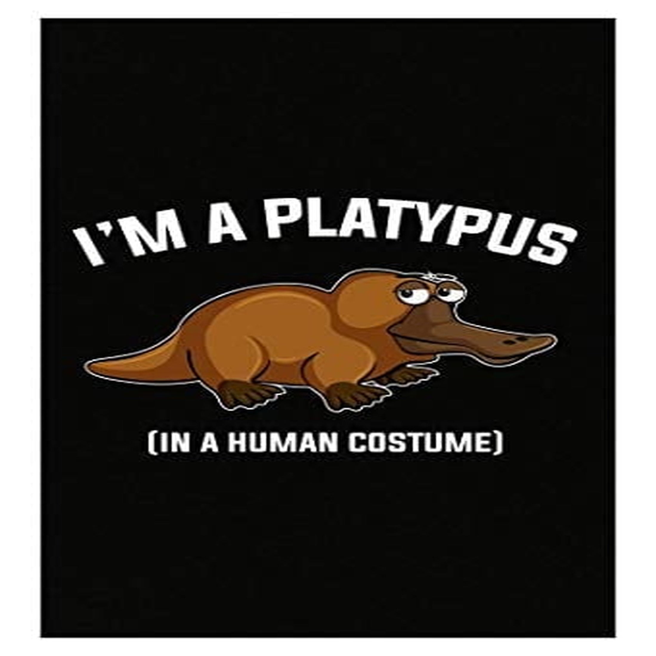 Funny Platypus in Human Costume Poster - Unique Aquatic Mammal Humor ...