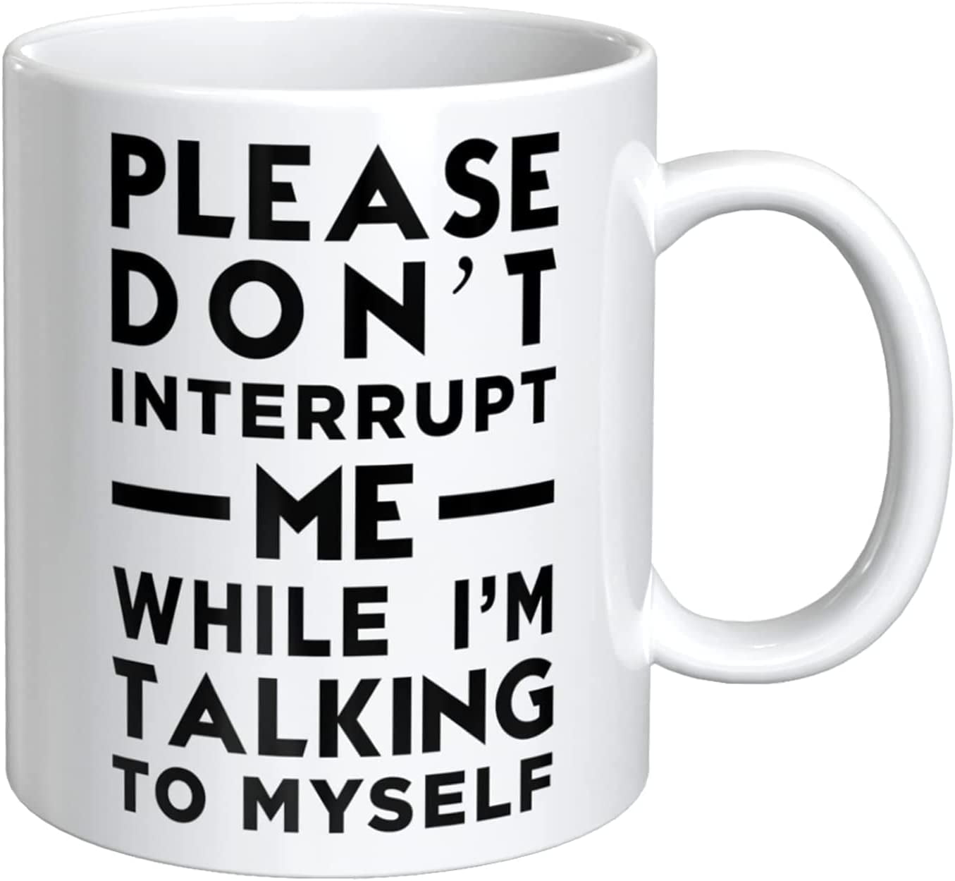 Funny Please Don't Interrupt Me While I'm Talking To Myself, Gag Gift ...