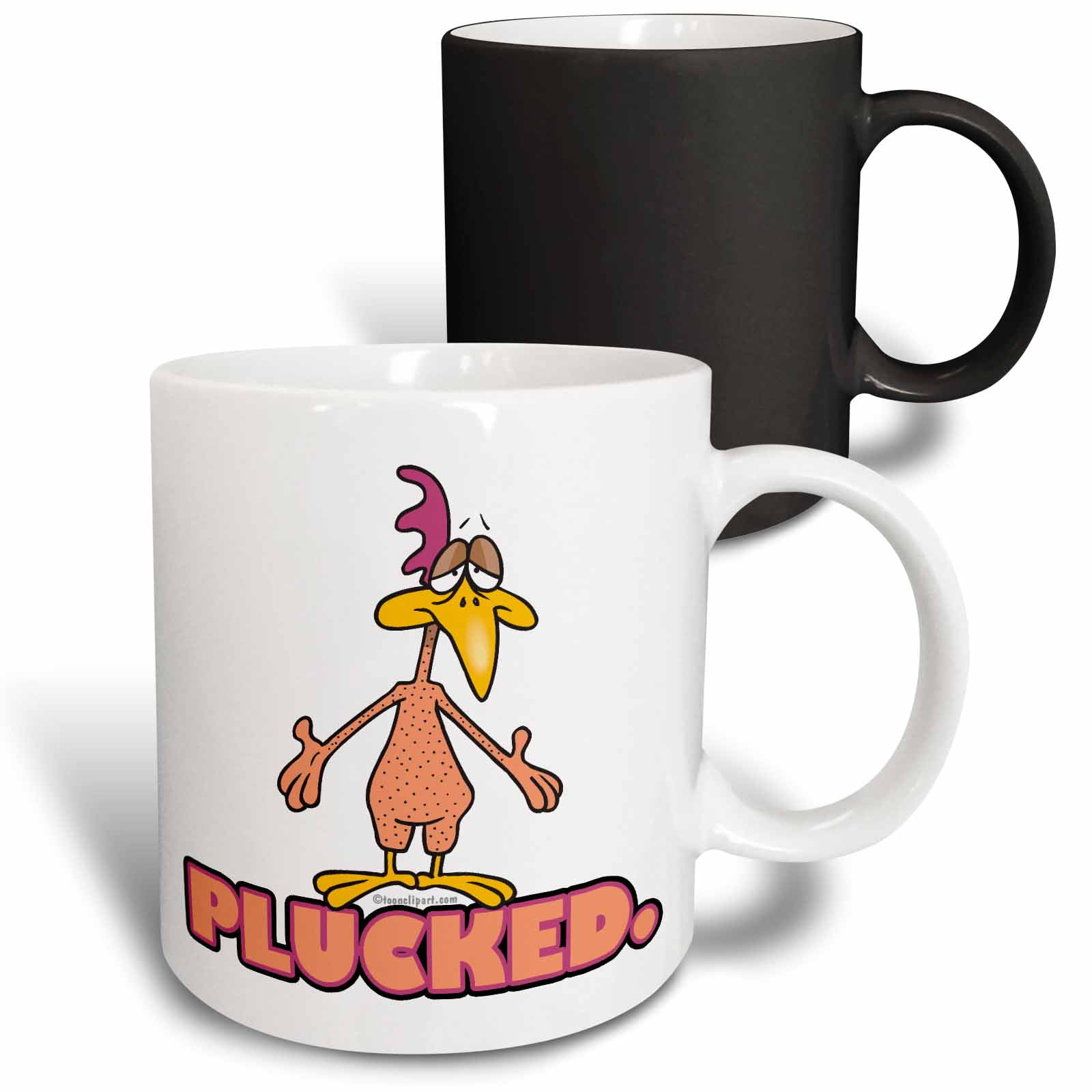 Funny Plucked Naked Chicken Cartoon Character 11oz Magic Transforming ...