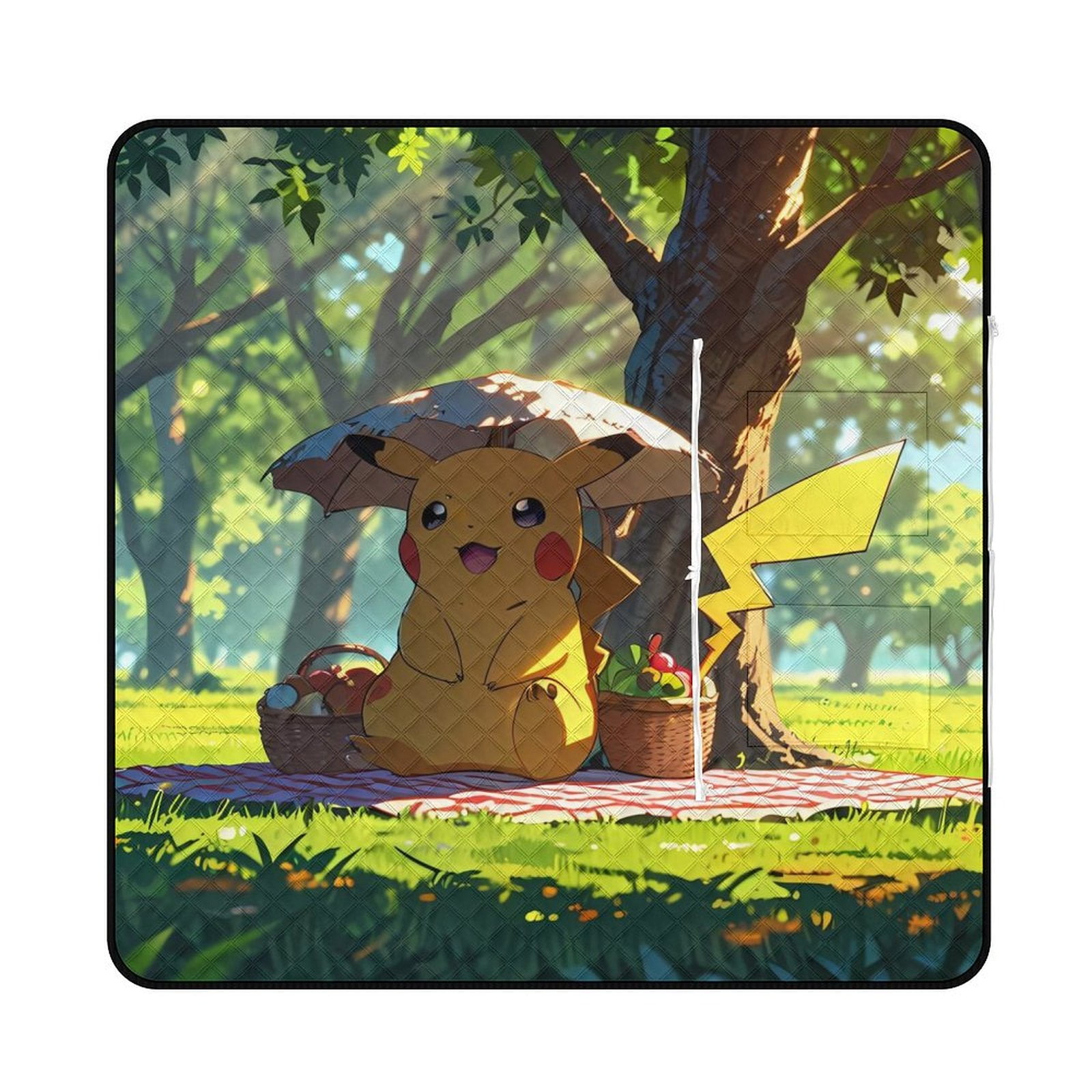 Funny Pokemon Pikachu Picnic Blankets 59"x59" Extra Large Outdoor ...