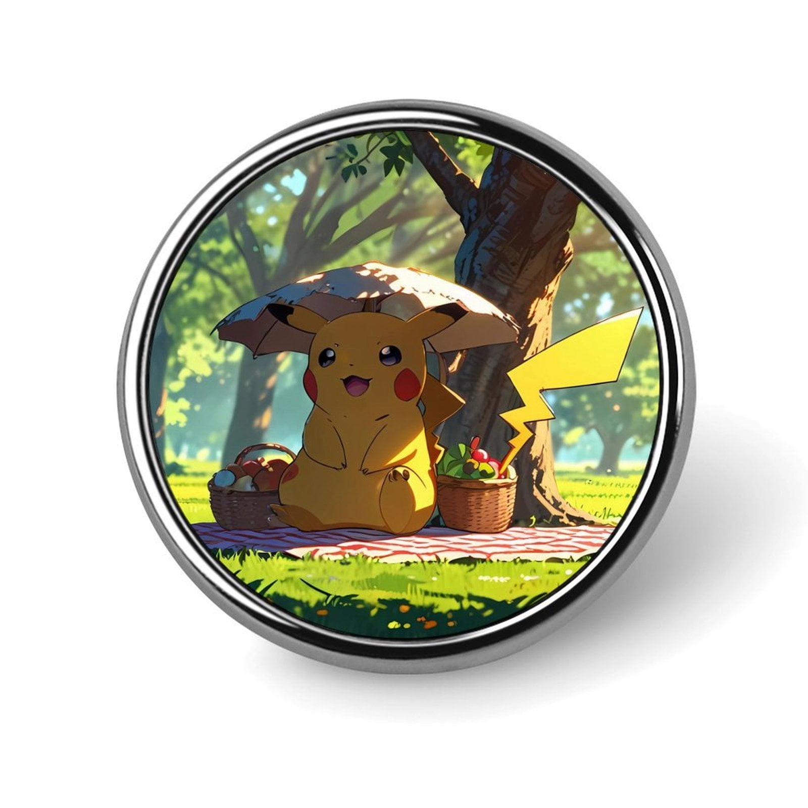 Funny Pokemon Pikachu1 DIY Round Badge Aluminum Alloy Badges ...