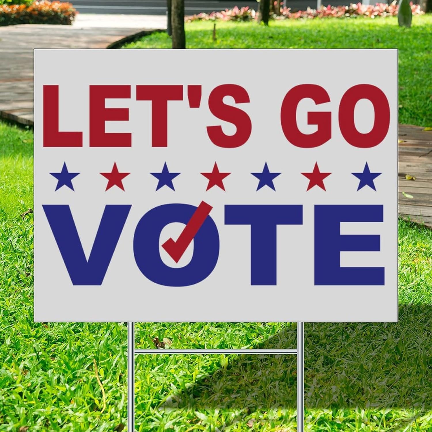 Funny Political Yard Signs Vote Flag 2024 Yard Sign With Metal H-Stake ...