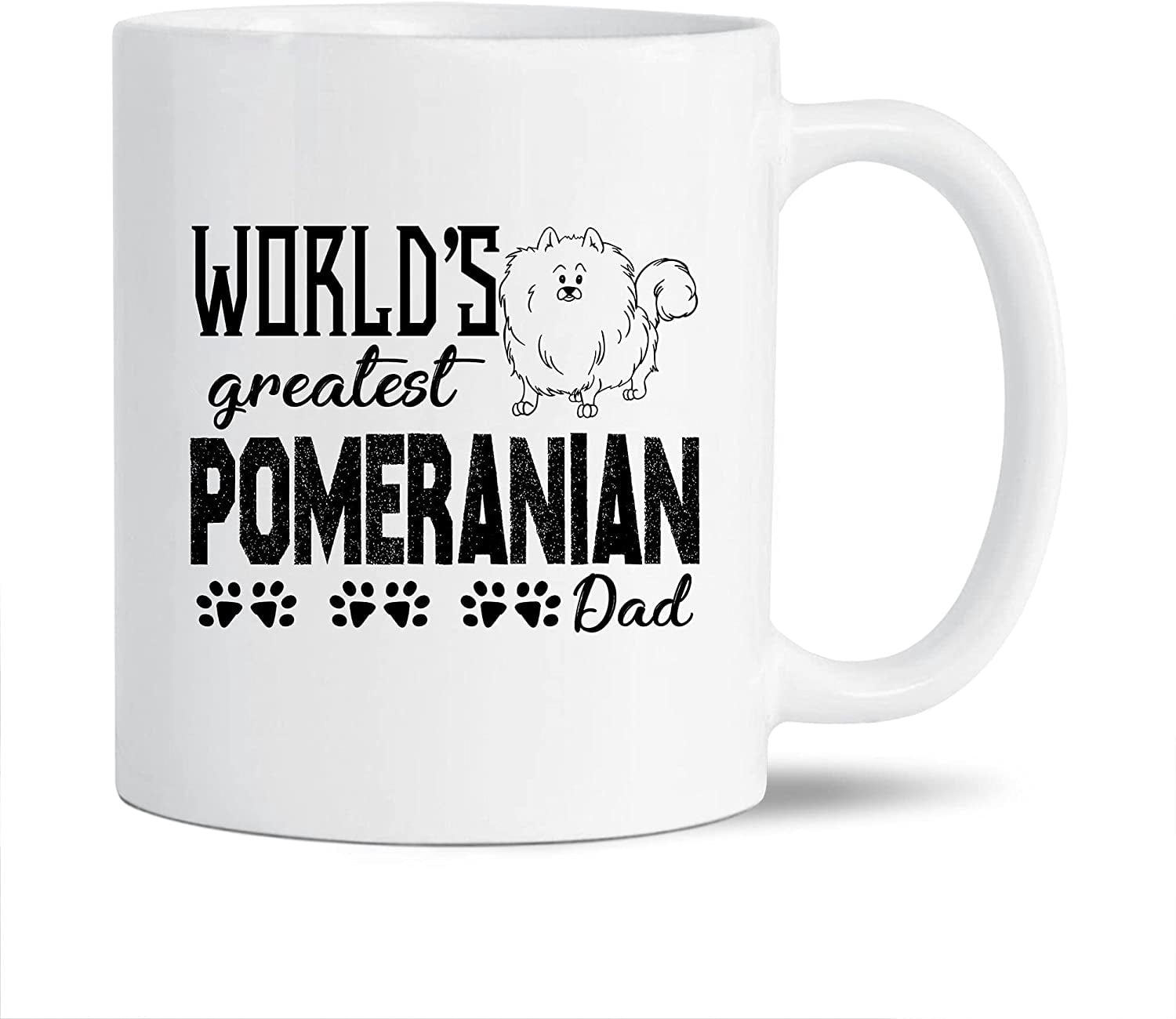 Funny Pomeranian Coffee Mug Handle, Unique Pomeranian White Mug Cup For ...