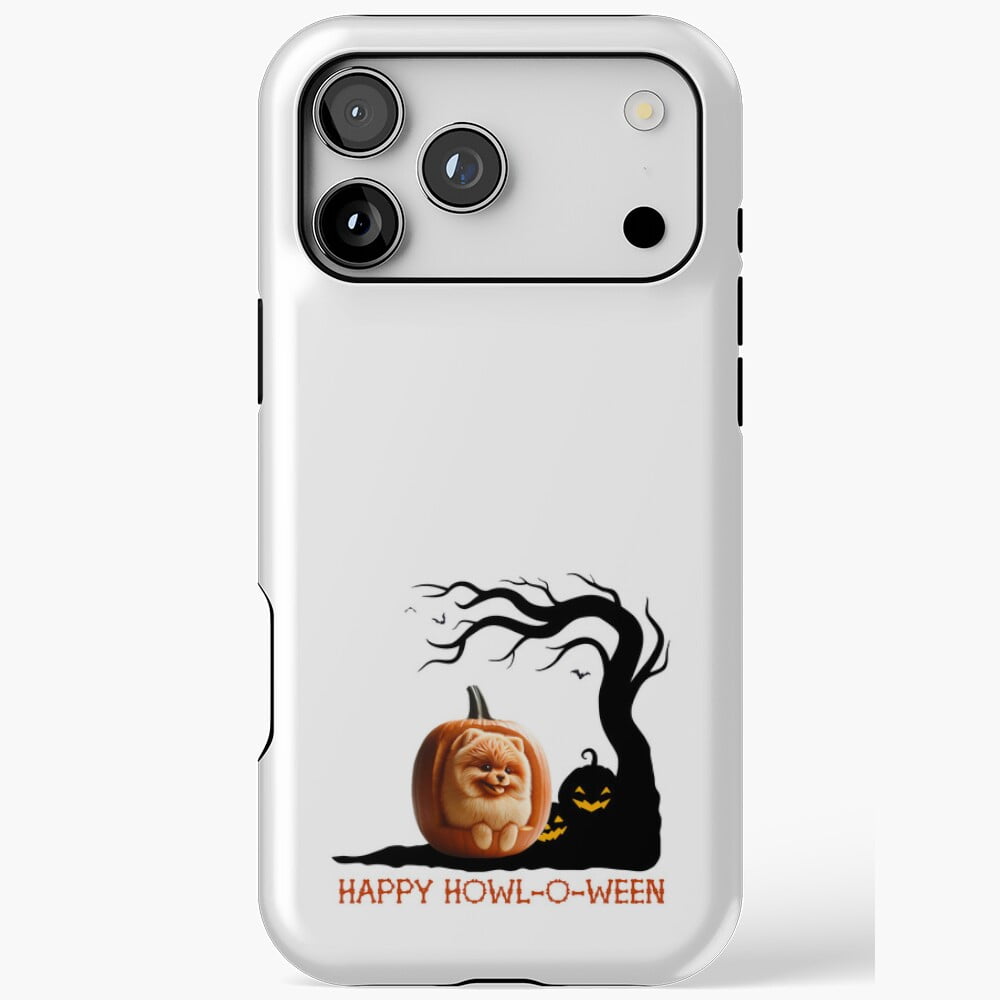 Funny Pomeranian Howl O Ween Pumpkin Dog Compatible Phone Case for ...