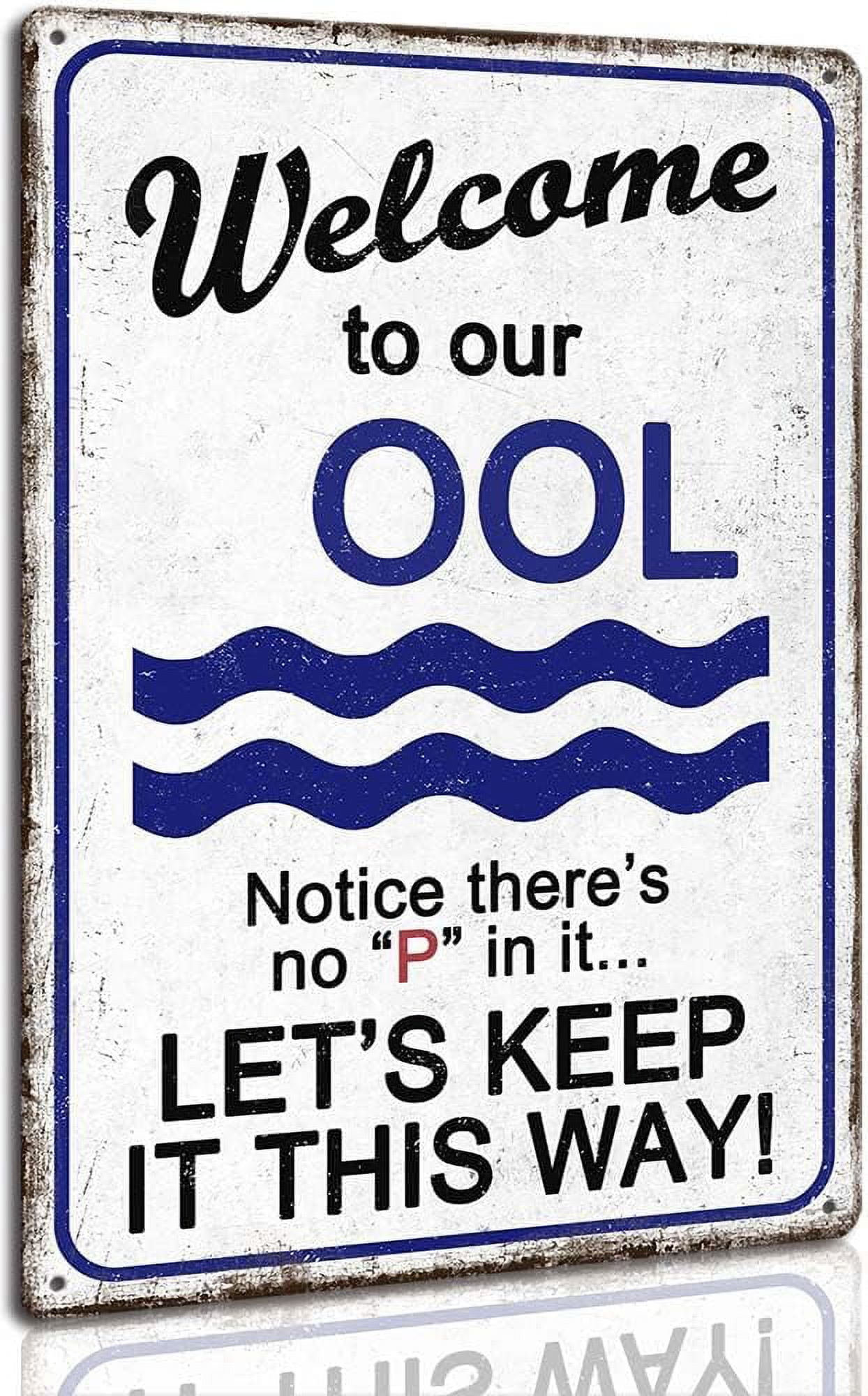 Funny Pool Rules Sign Retro Look Aluminum Metal Plaque for Swim Pool ...