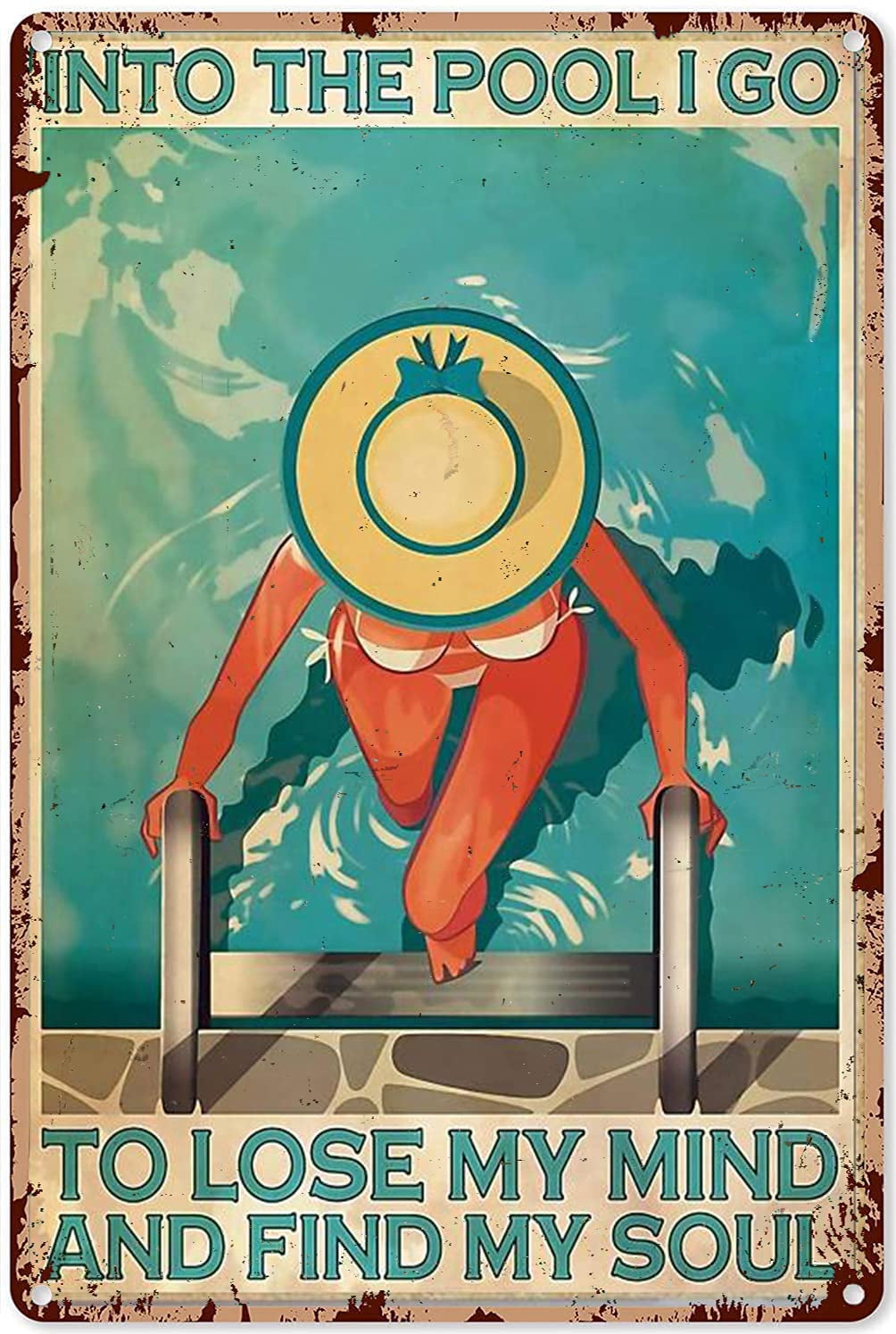 Funny Pool Signs for Outside I Know I Swim Like A Girl Try to Keep Up ...