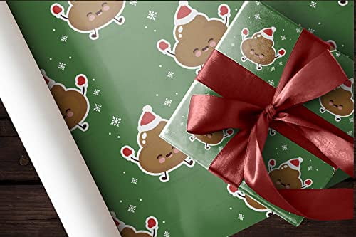 Funny Poop Christmas Wrapping Paper Birthday Premium Gift Wrap Party ...
