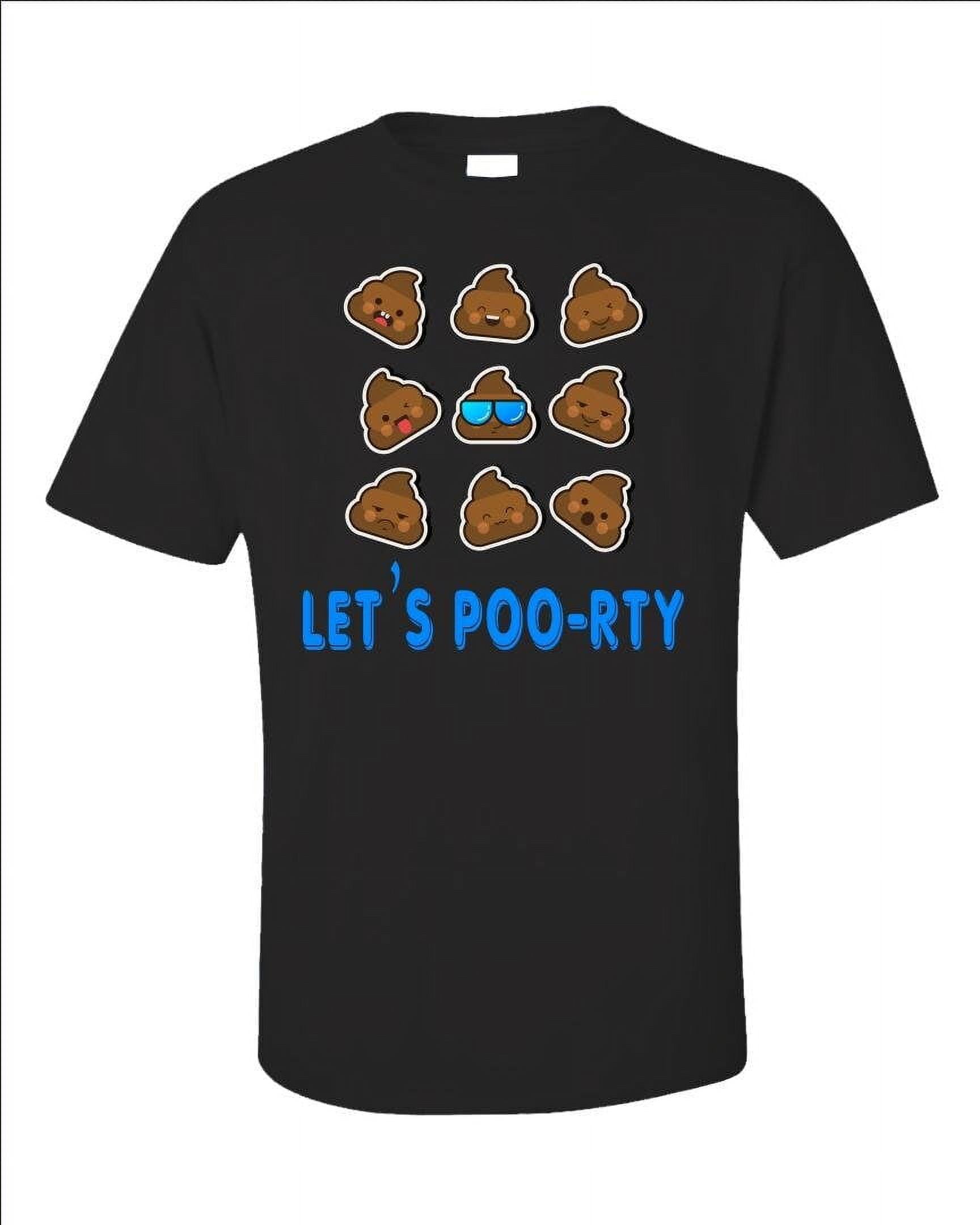 Funny Poop Emoji Shirt, Let's Poo-rty Tee, Party Gift, Poop Emoji T ...