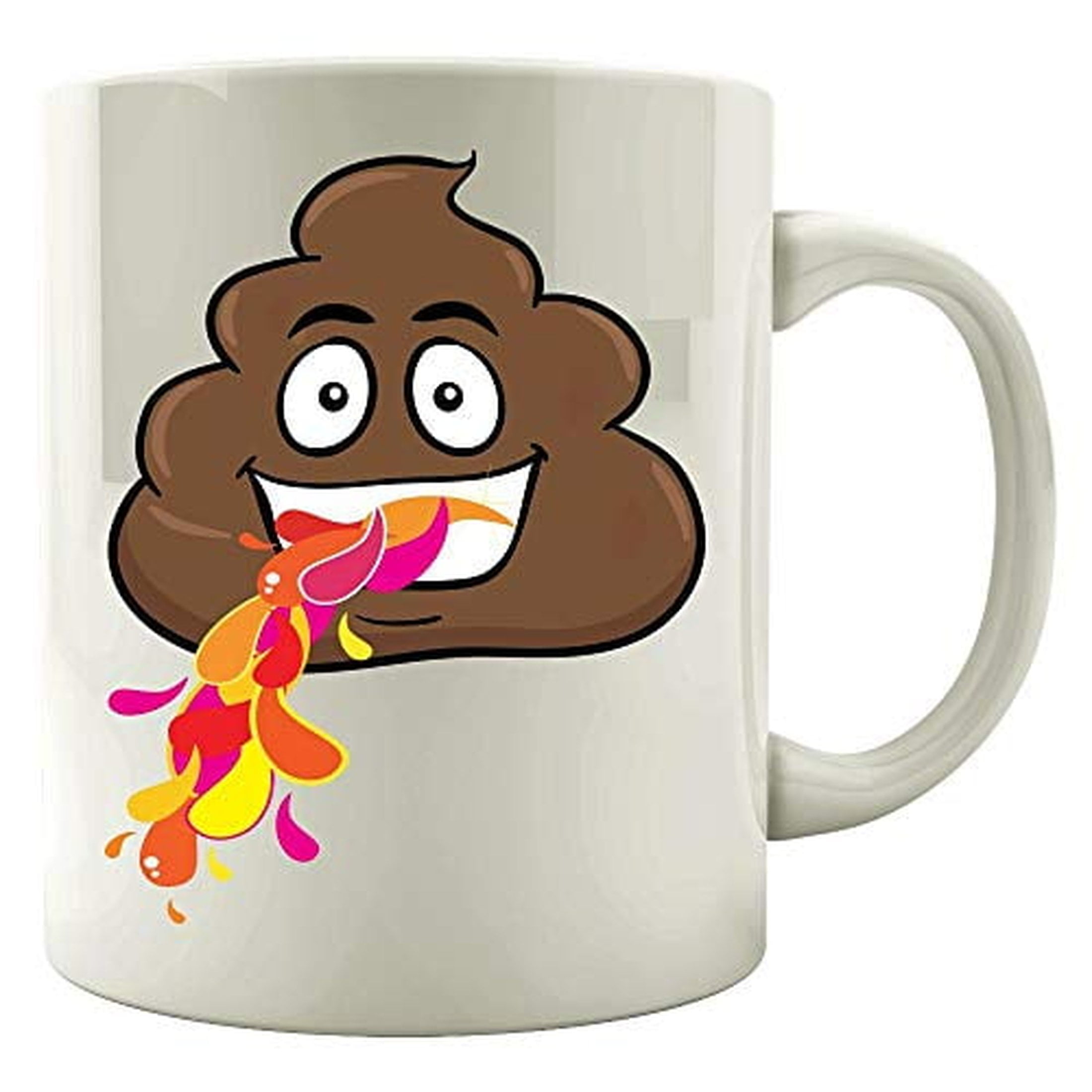 Funny Poop 11 oz Coffee Mug - Toilet Potty Humor White Ceramic Gift ...