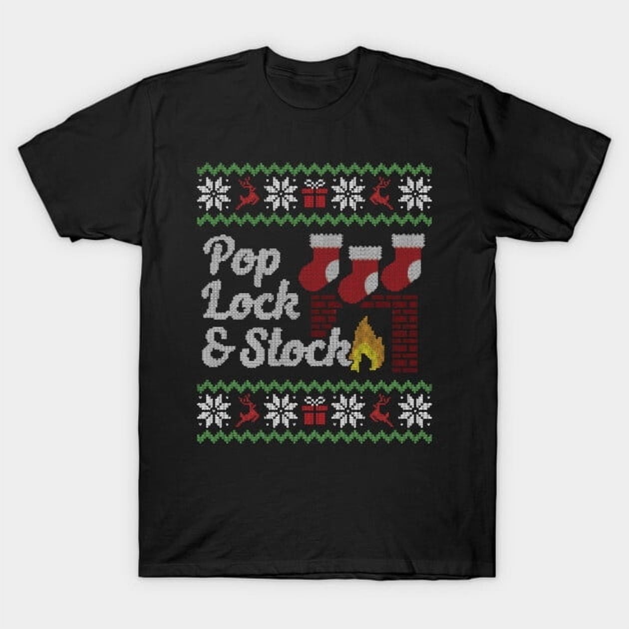 Funny Pop Lock Stock Funny Christmas Sweater Dance Parody Graphic ...