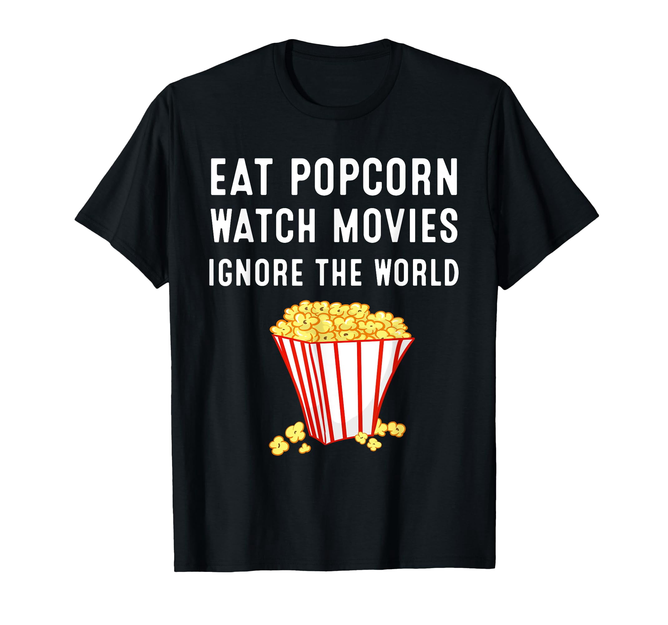 Funny Popcorn Movie Gift | Cute Popped Corn Lover Men Women T-Shirt ...
