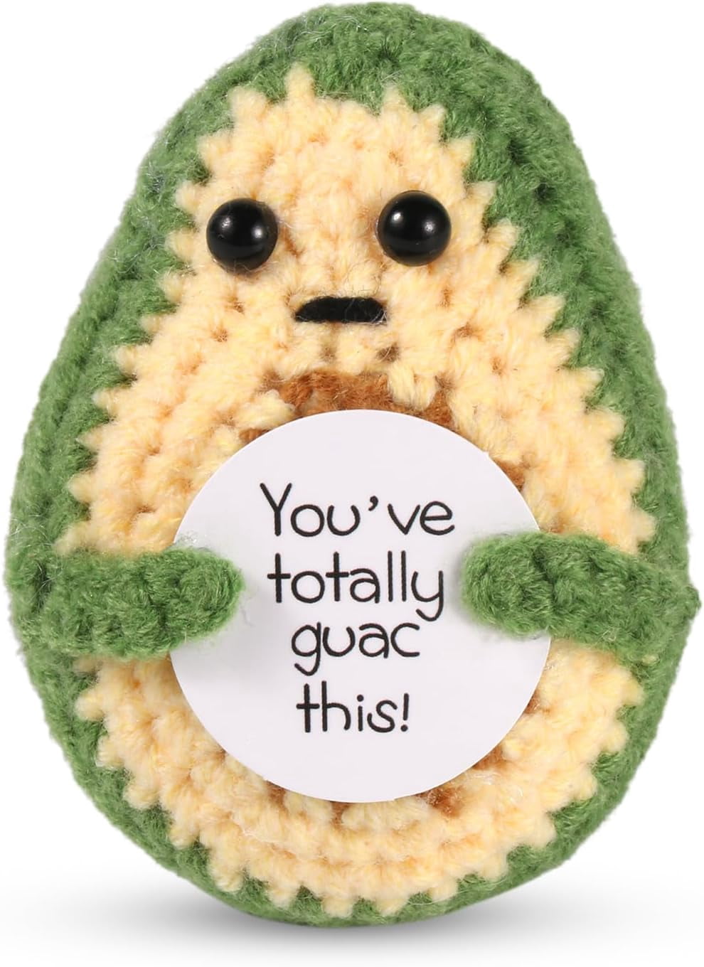 Funny Positive Avocado, 2.76 Inch Knitted Emotional Support Avocado ...