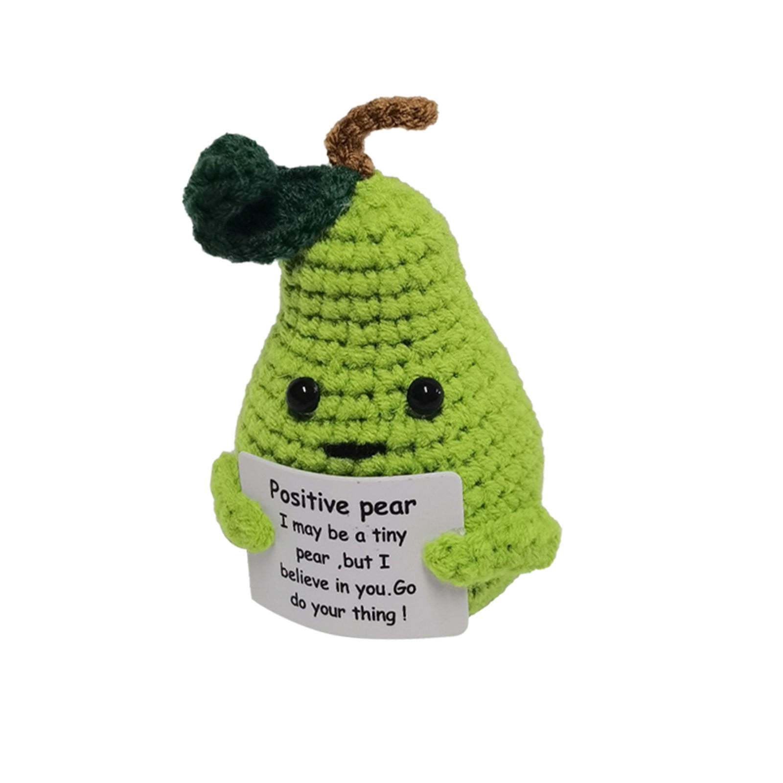 Funny Positive Pineapple, 3 inch Cute Crochet Positive Pea Pear Doll ...