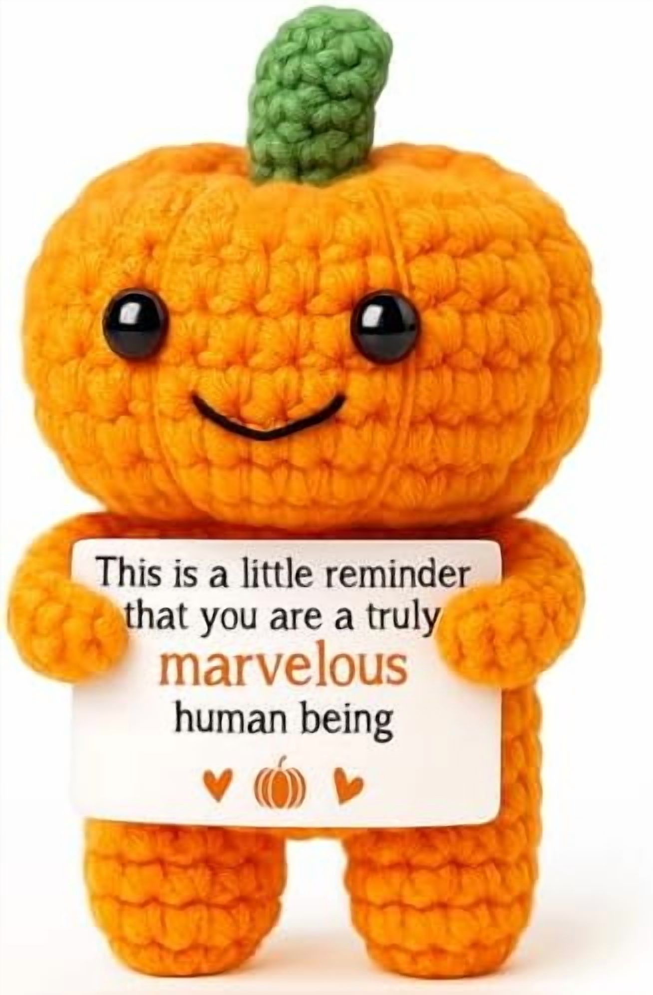 Funny Positive Pumpkin Emotional Crochet Support Gifts, Halloween ...