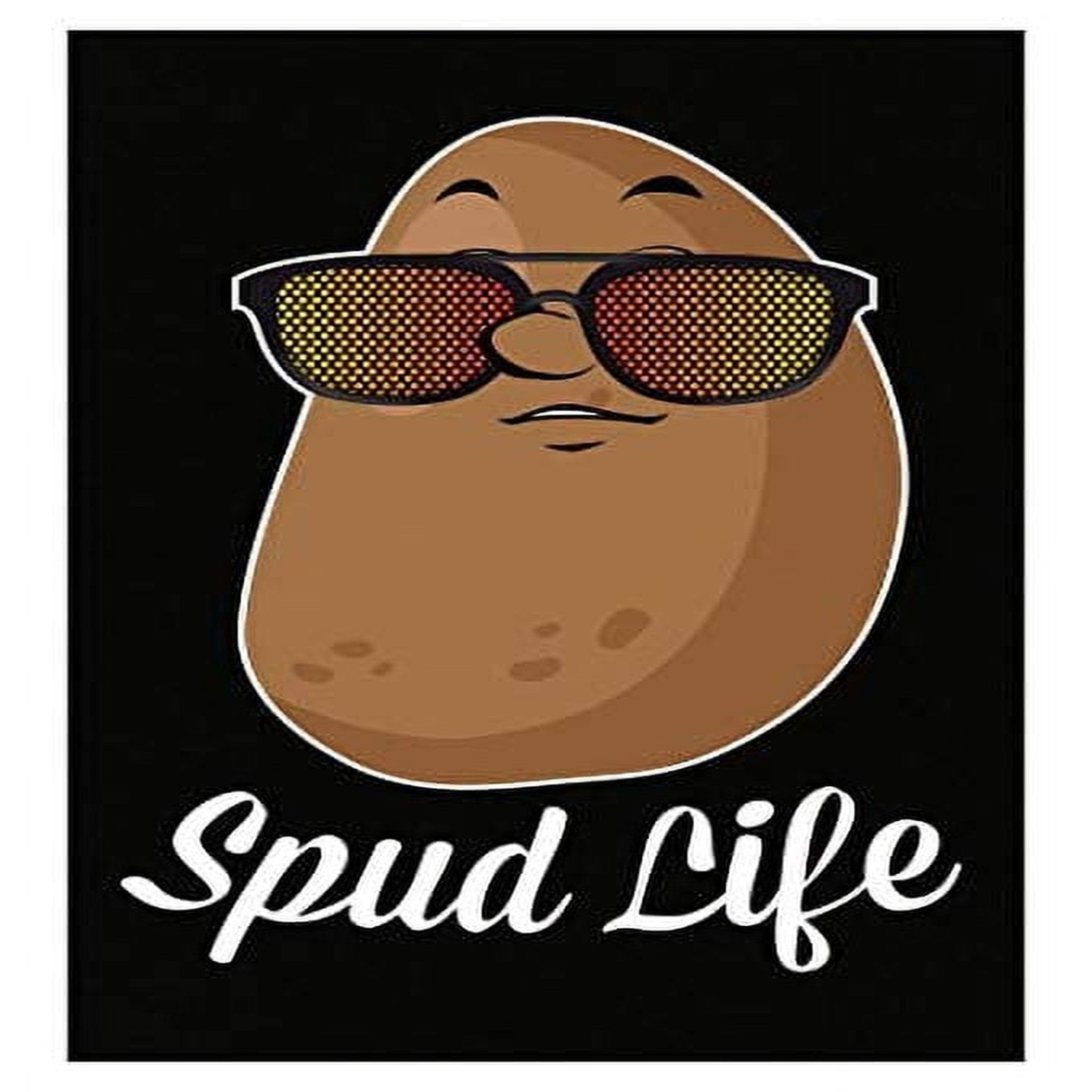 Spud Life Funny Potato Poster - 13x19" Food Humor Wall Art for Kitchen ...