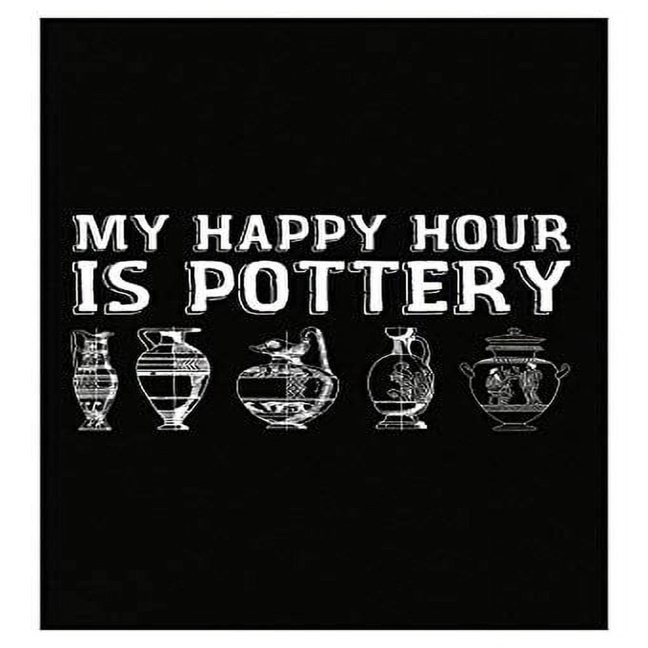 Funny Pottery - My Happy Hour - Stoneware Pots Dishes Clay Kiln Humor ...