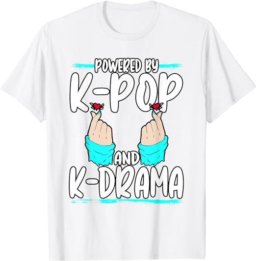 Funny Powered By K-pop And K-drama Oppa Idols Bias Korean T-Shirt ...