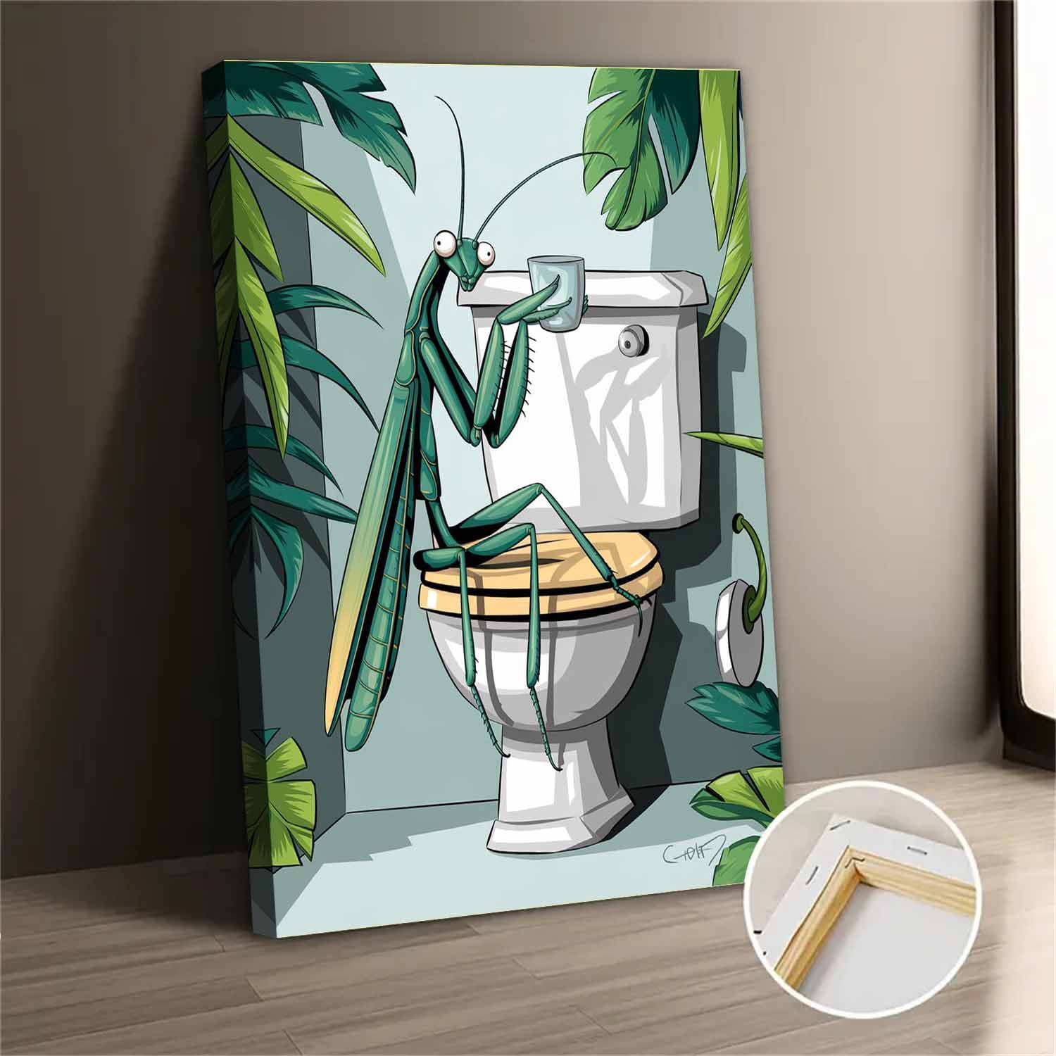 Funny Praying Mantis Canvas Wall Art Prints for Bedroom Living Room ...