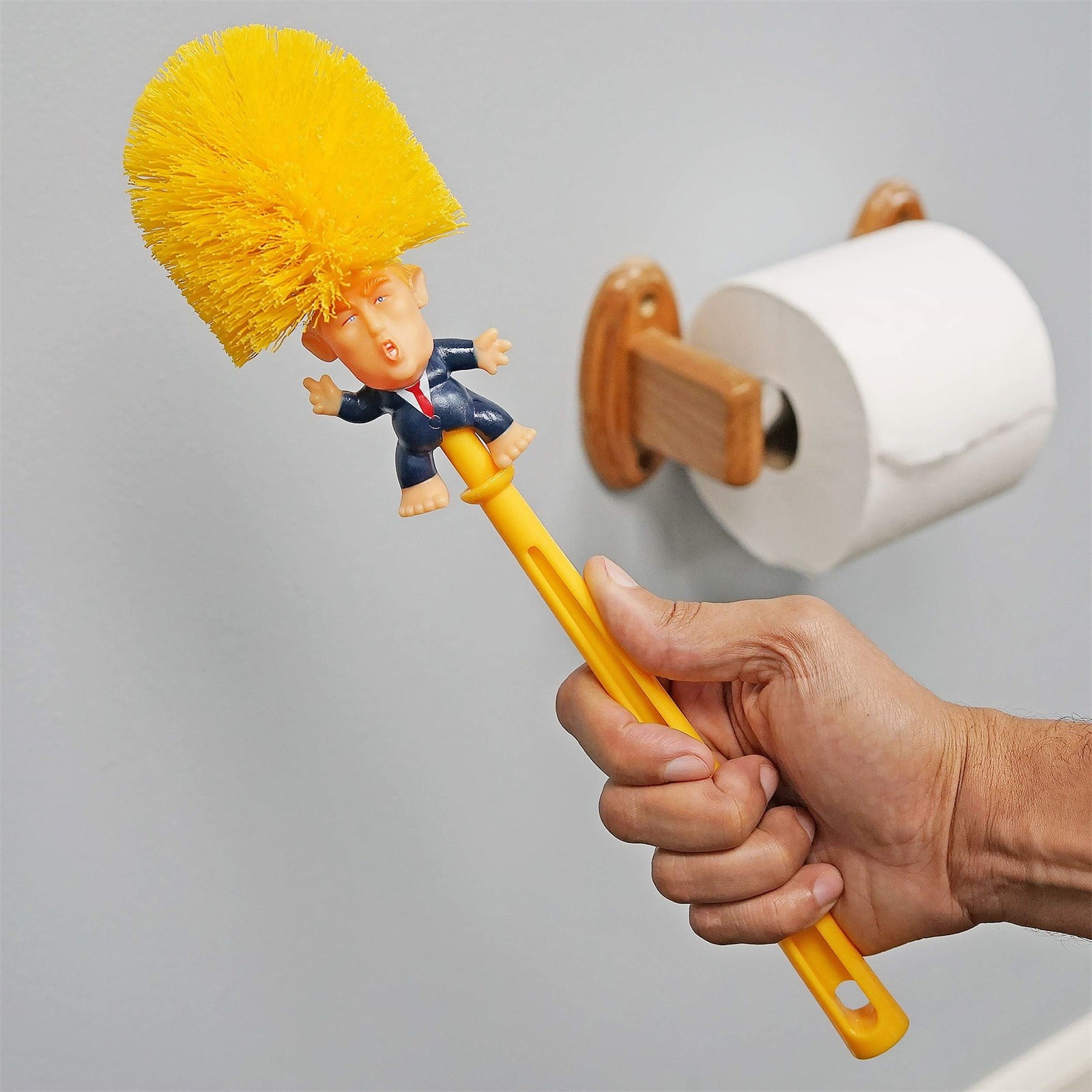 Funny President Doll Toilet Brush And Holder With Drip-Proof Storage ...