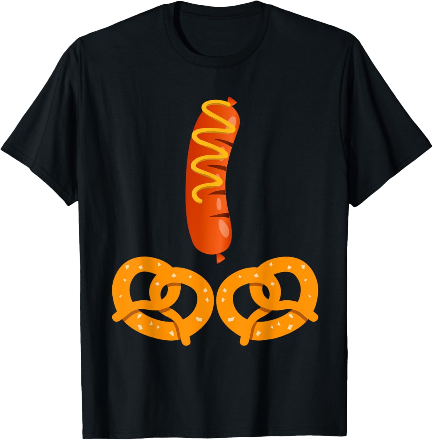 Funny Pretzel Wurst Costume German Oktoberfest Party Sausage T-Shirt ...