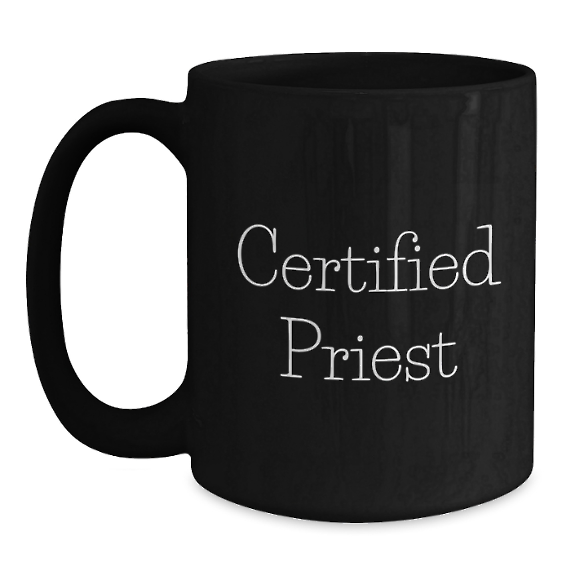 Funny Priest Gifts from Men for Graduation, Black Coffee Mug with ...