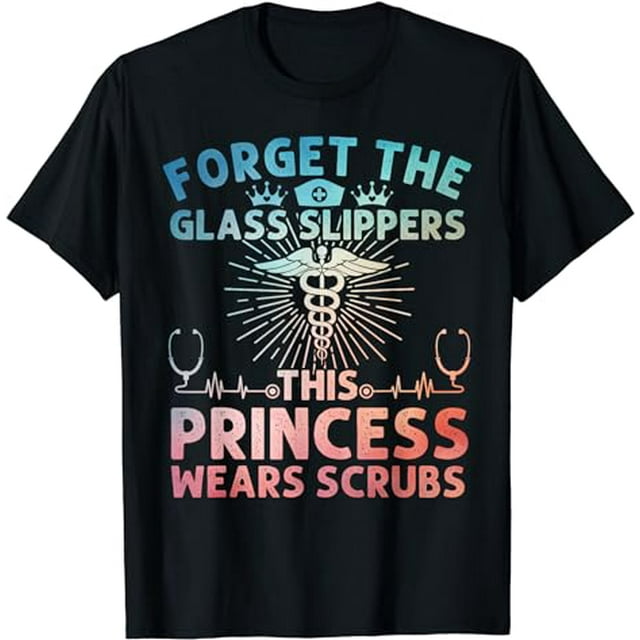 Funny Princess Nurse Design For Women Girls Nursing Nurse T-Shirt ...