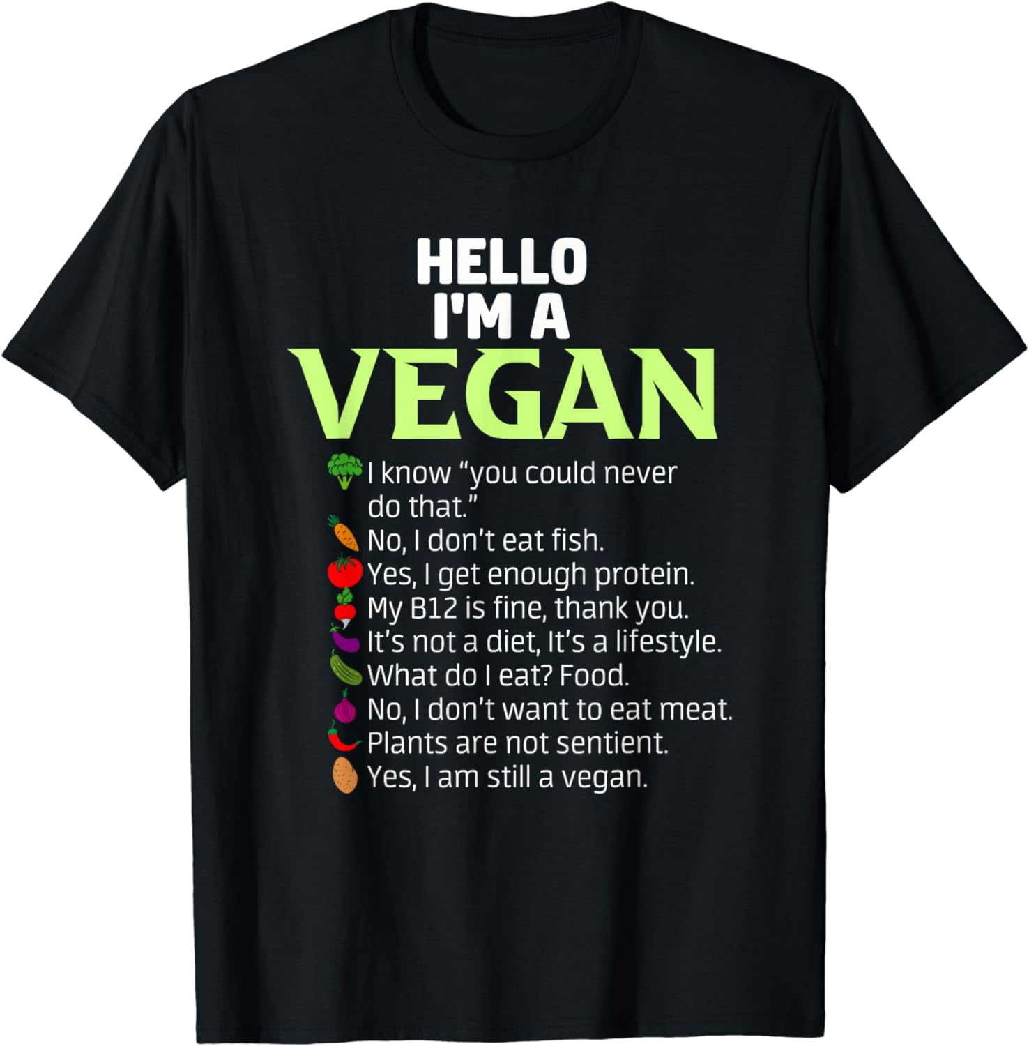Funny Pro Vegan Checklist - Vegan Activism T-Shirt - Walmart.com