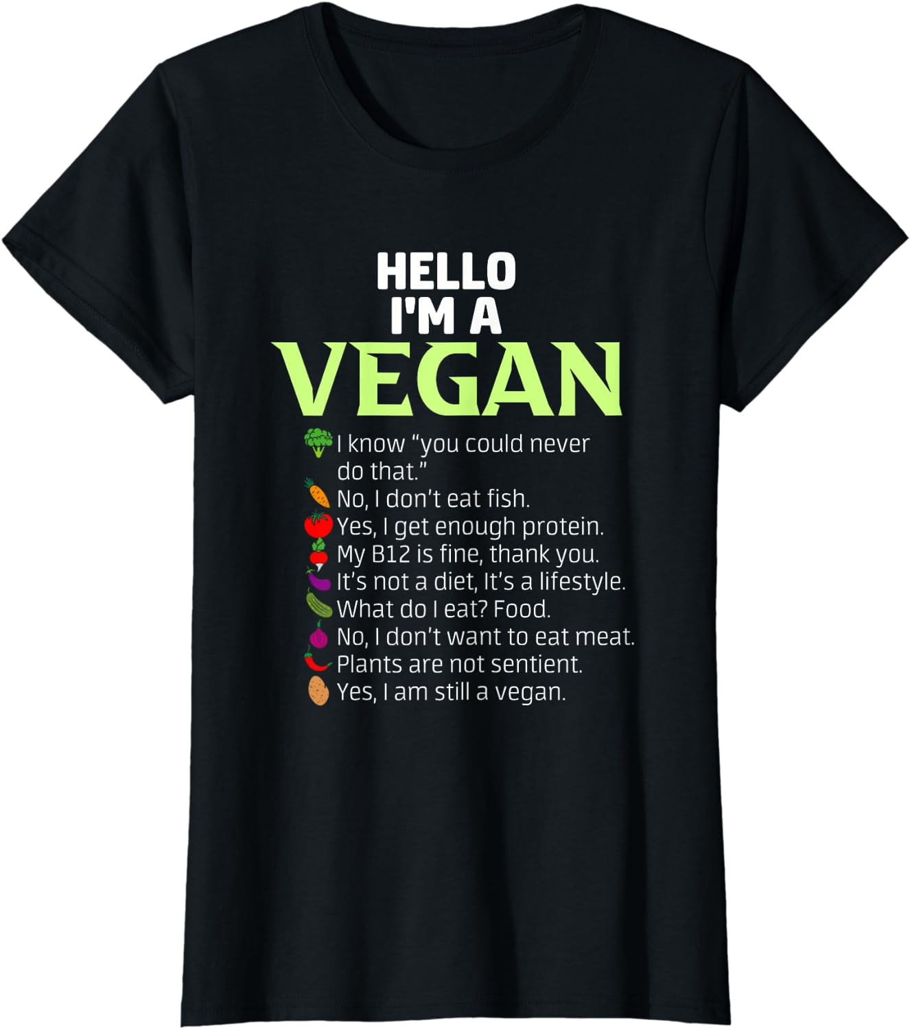Funny Pro Vegan Checklist - Vegan Activism T-Shirt - Walmart.com