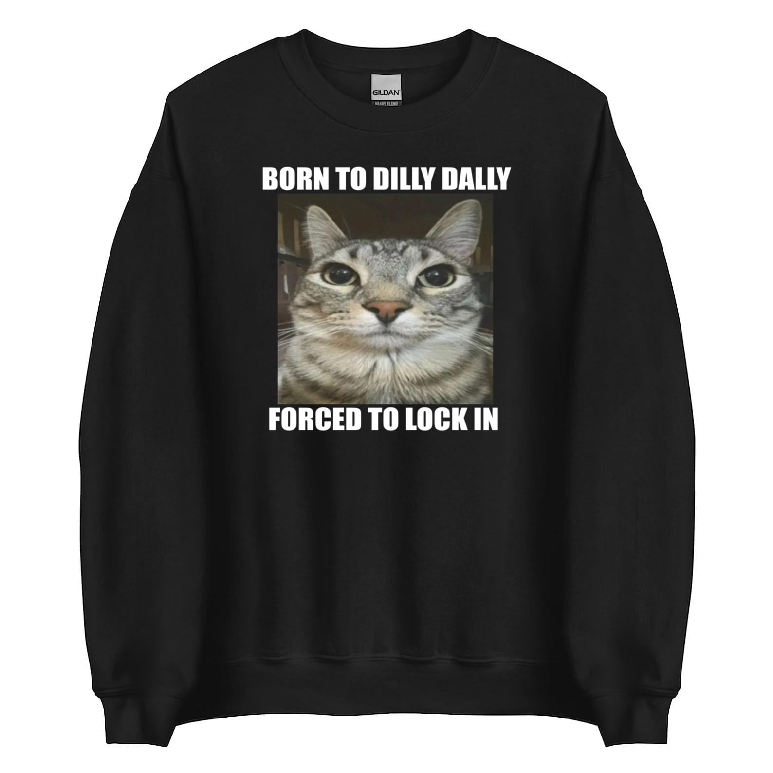 Funny Procrastination Meme Shirt, Born to Chill Graphic Tee, Lock-In ...