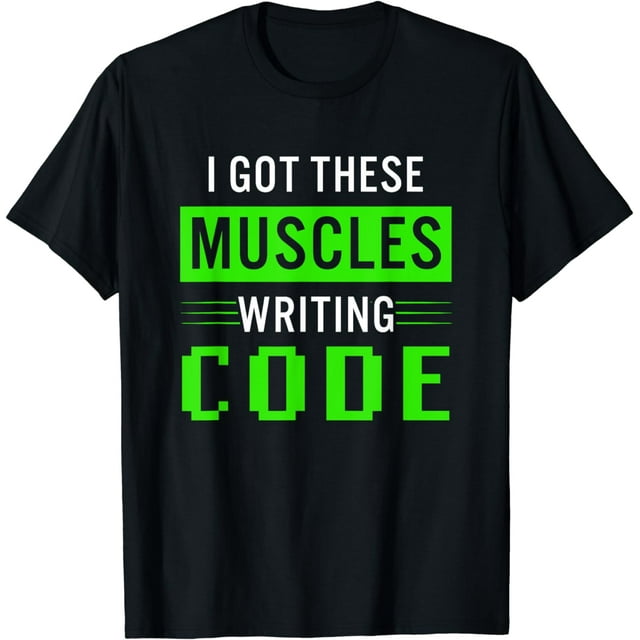 Funny Programmer Writing Code Muscles Meme for Computer Geek T-Shirt - Walmart.com