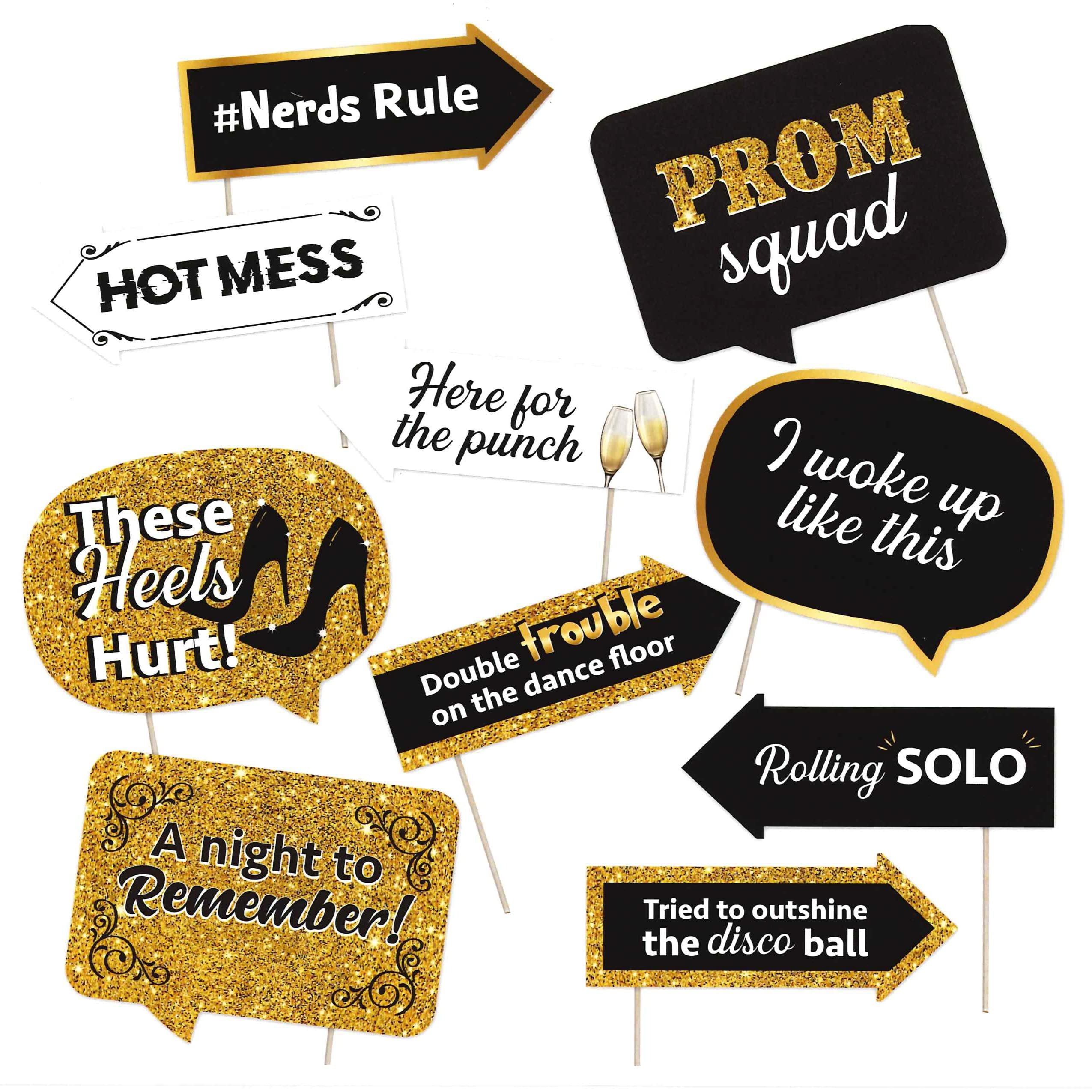 Funny Prom Night Photo Booth Props - Prom Night Themed Party ...