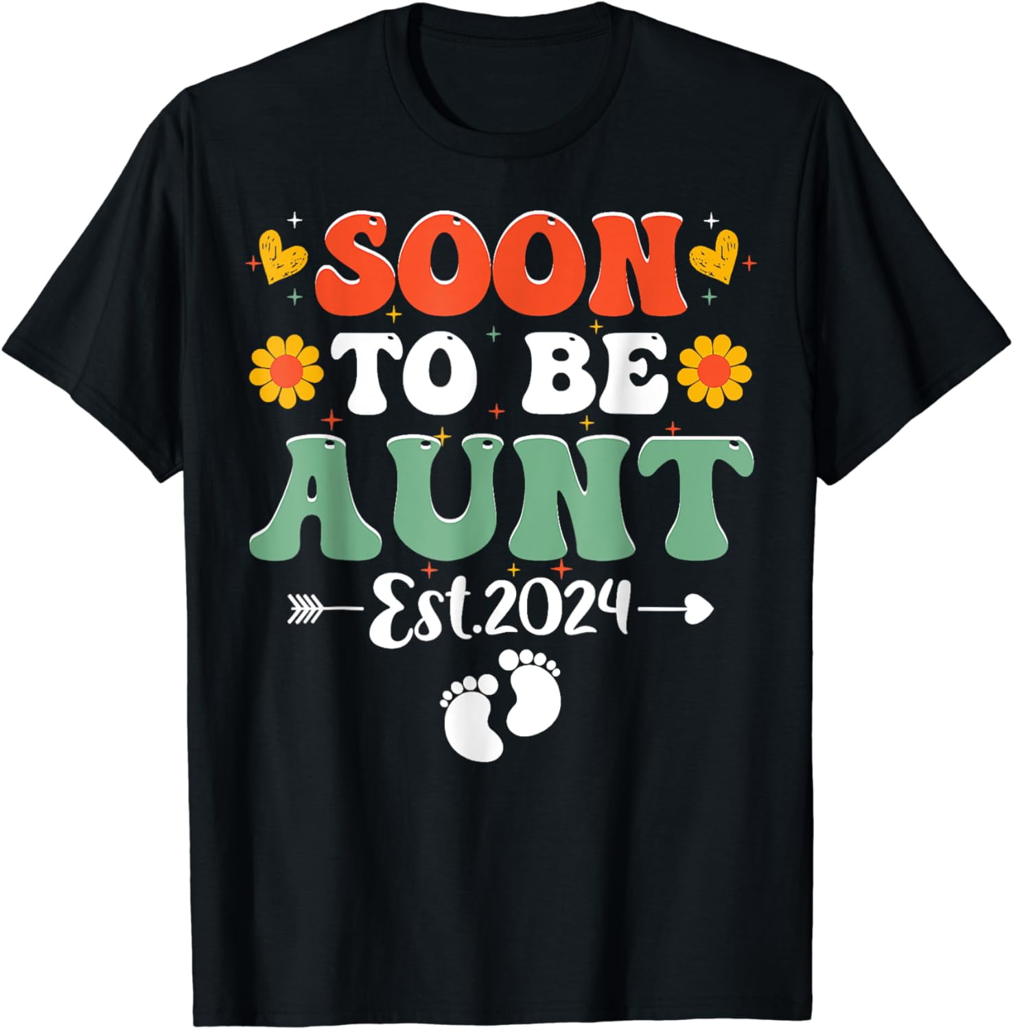 Funny Promoted To Aunt est 2024 Soon to be Mom T-Shirt - Walmart.com