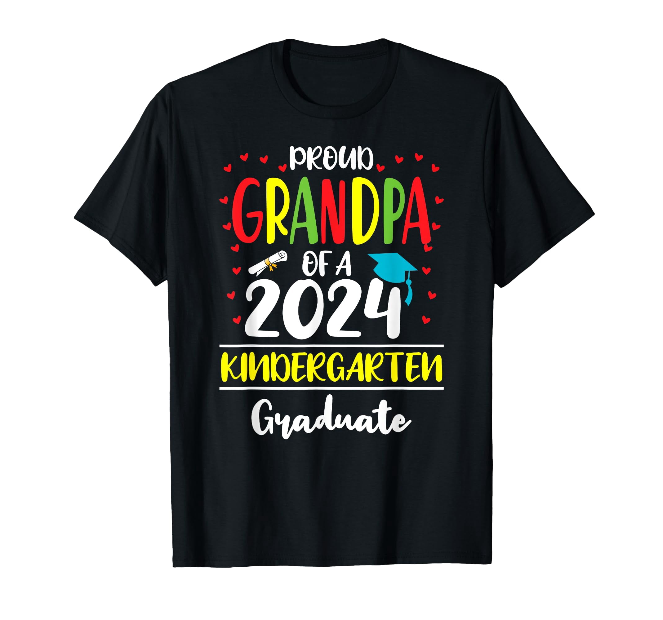 Funny Proud Grandpa Graduation T-Shirt for Class of 2024 Kindergarten ...