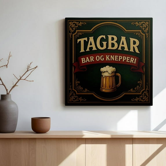 Funny Pub Sign Wall Art – TAGBAR Vintage Beer Metal Sign, Scandinavian Humor Bar Decor, Unframed ...