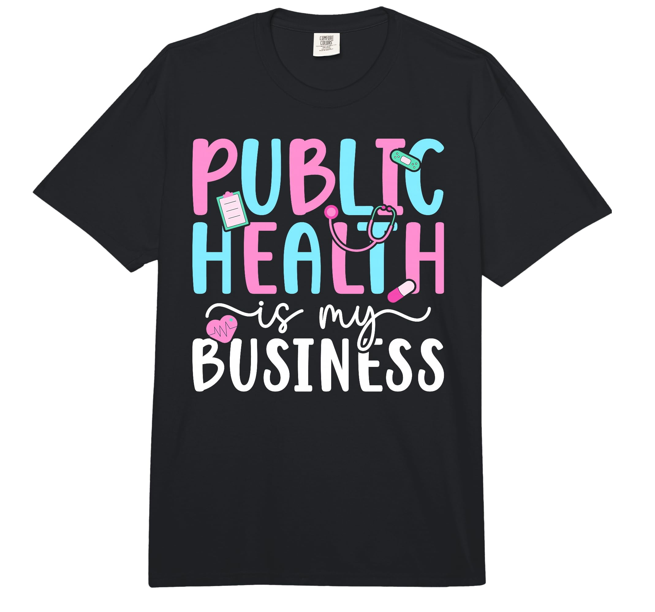 Funny Public Health Nurse Medical Icon T-Shirt for Professional Pride ...