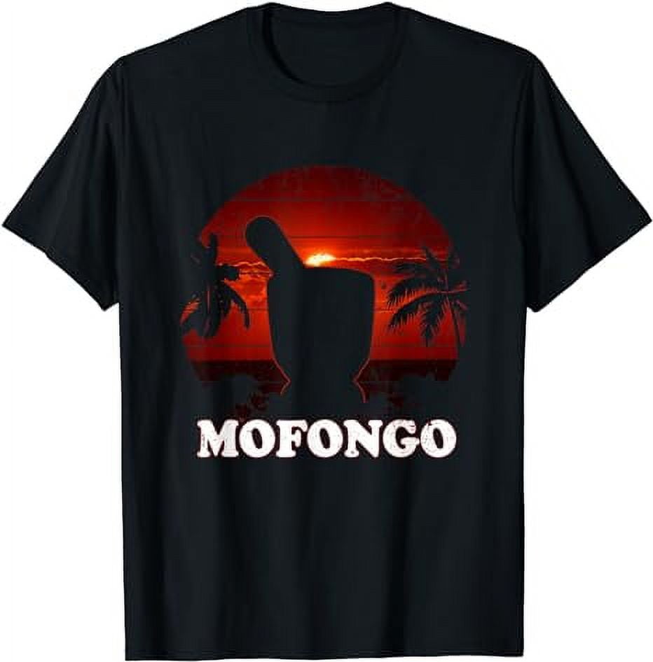 Funny Puerto Rican Food Mofongo Pilon Palm Trees Sunset Gift T-Shirt ...