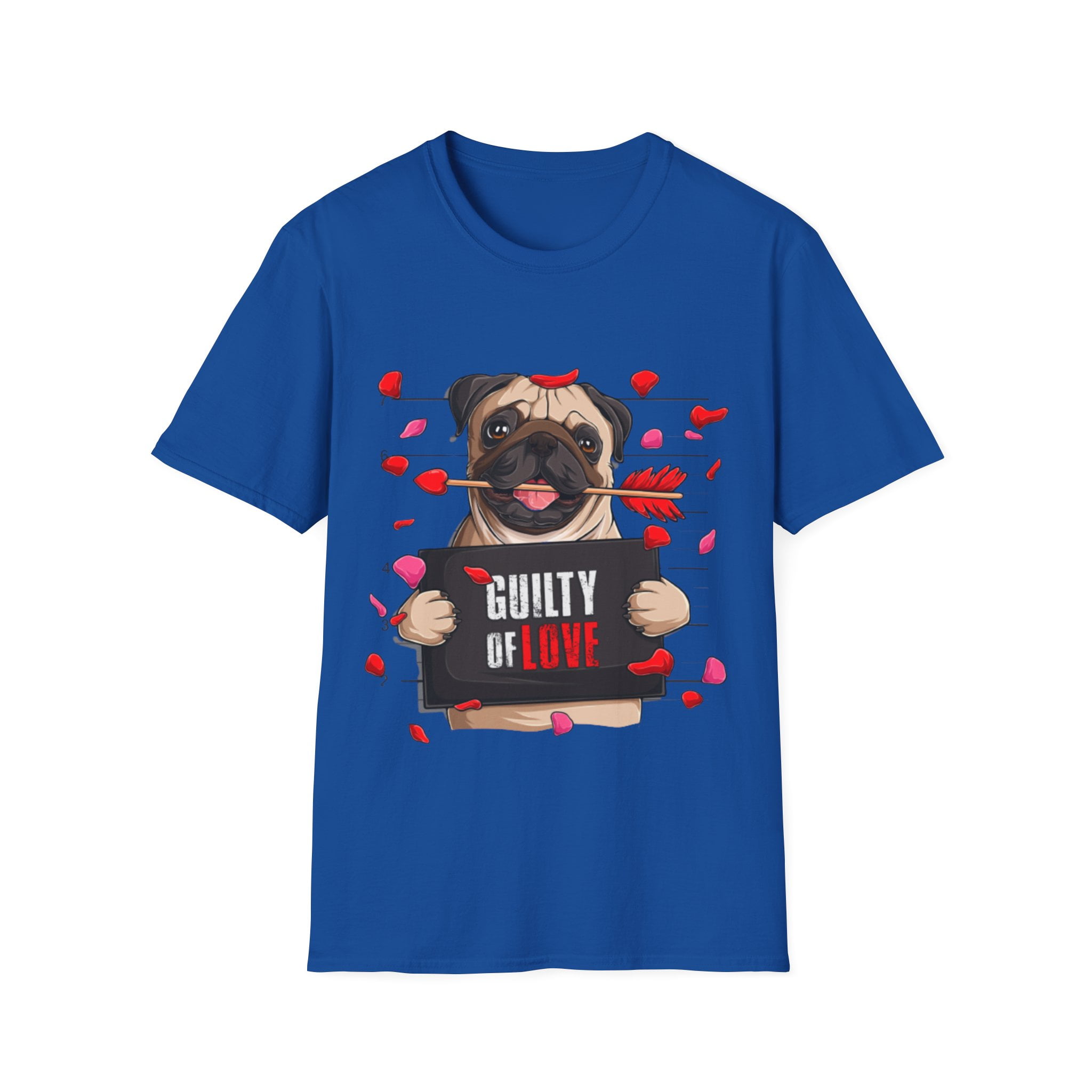 Funny Pug Dog Jail Mugshot Guilty Of Love Valentine Heart - Walmart.com