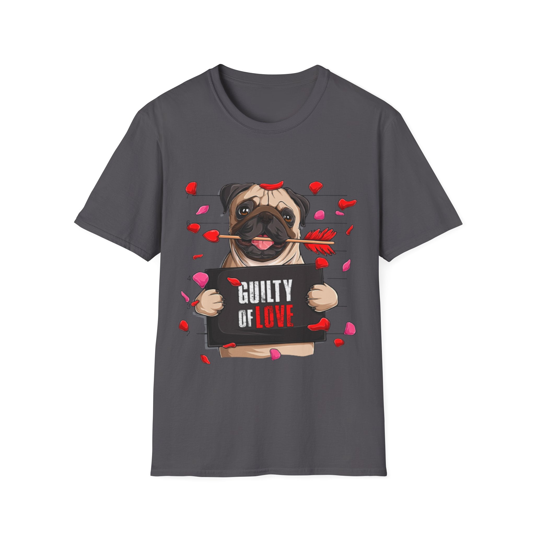 Funny Pug Dog Jail Mugshot Guilty Of Love Valentine Heart - Walmart.com