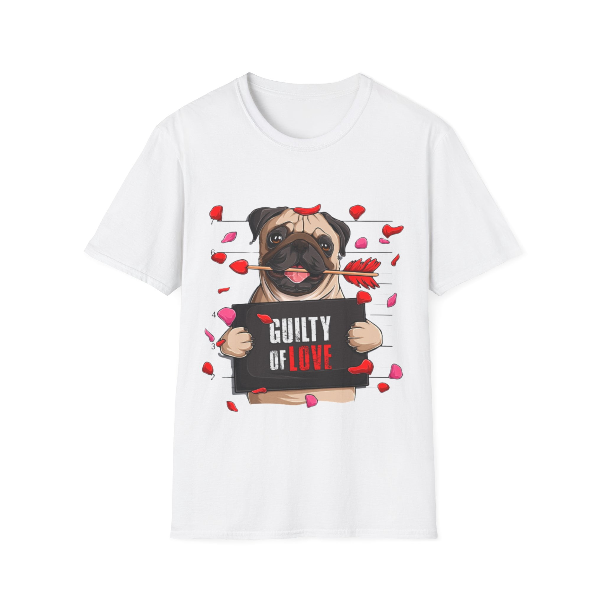 Funny Pug Dog Jail Mugshot Guilty Of Love Valentine Heart - Walmart.com