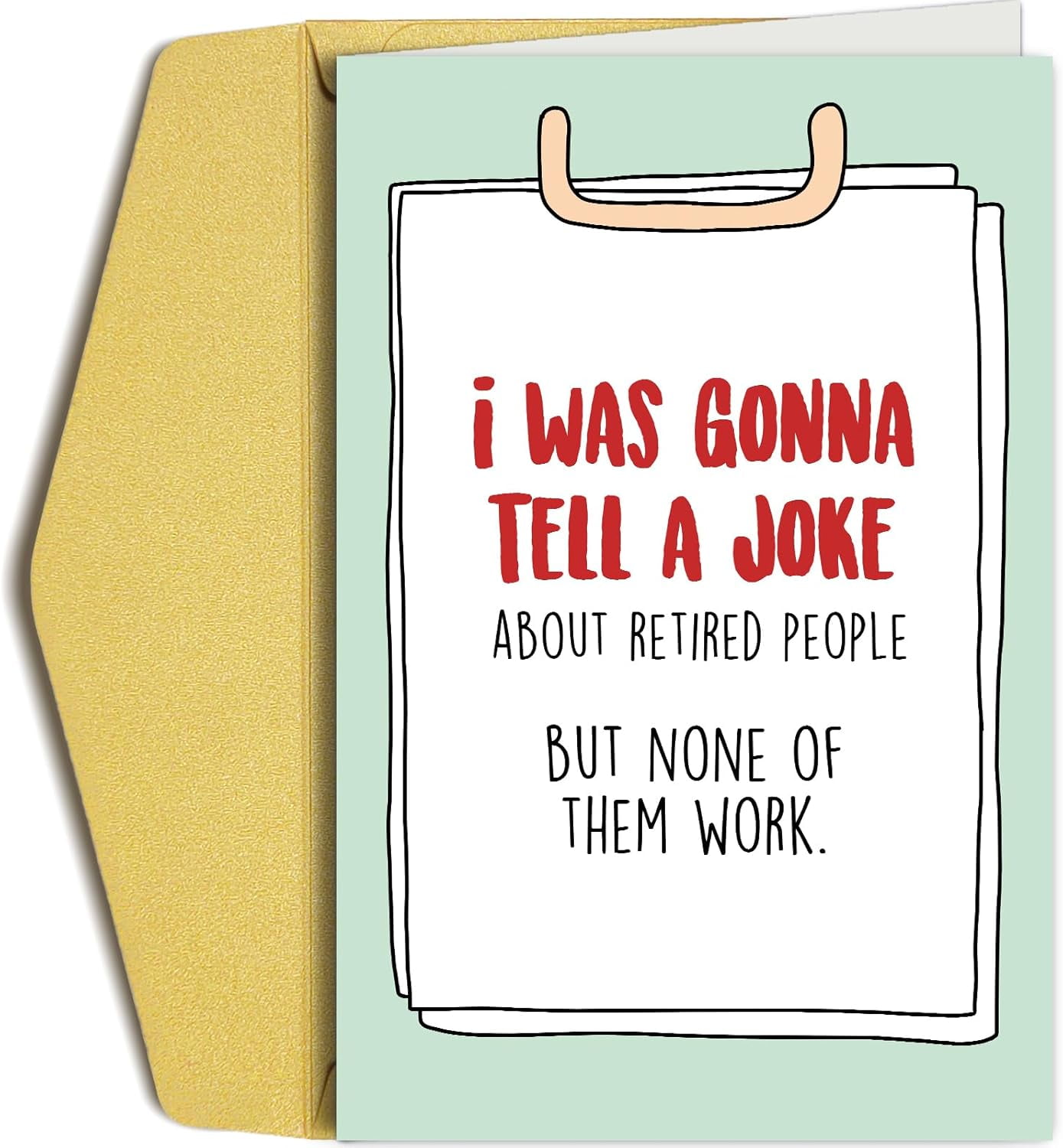 Funny Pun Retirement Card for Women Men, Humorous Retirement Card for ...