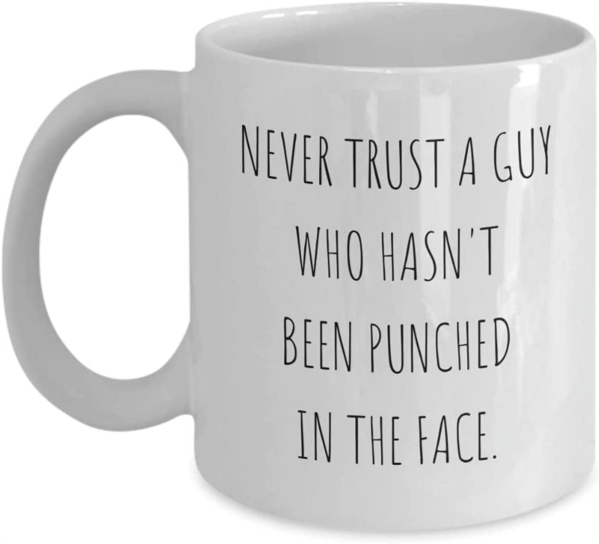 Funny Punched In The Face Coffee Mug, Funny Motivational Mug, Punch ...