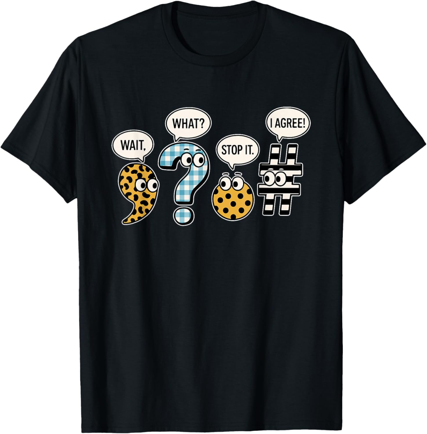Funny Punctuation English Grammar Teacher Back to School Adult T-shirt ...