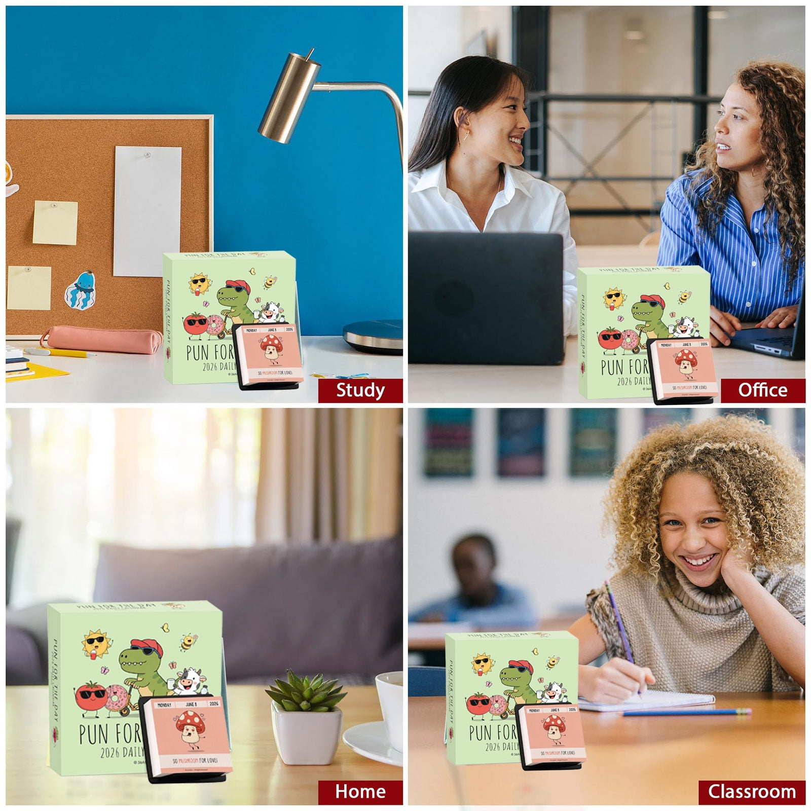 Funny Punny 2026 Incentive Cute Cartoon Small Desktop Calendar Ripped ...