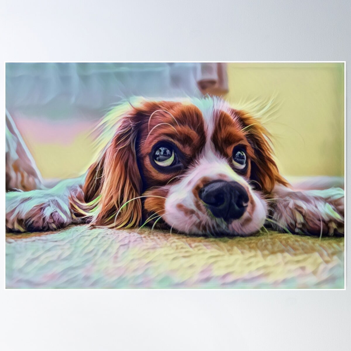 Funny Puppy Art Paint Poster, 8x12 UNFRAMED - Walmart.com