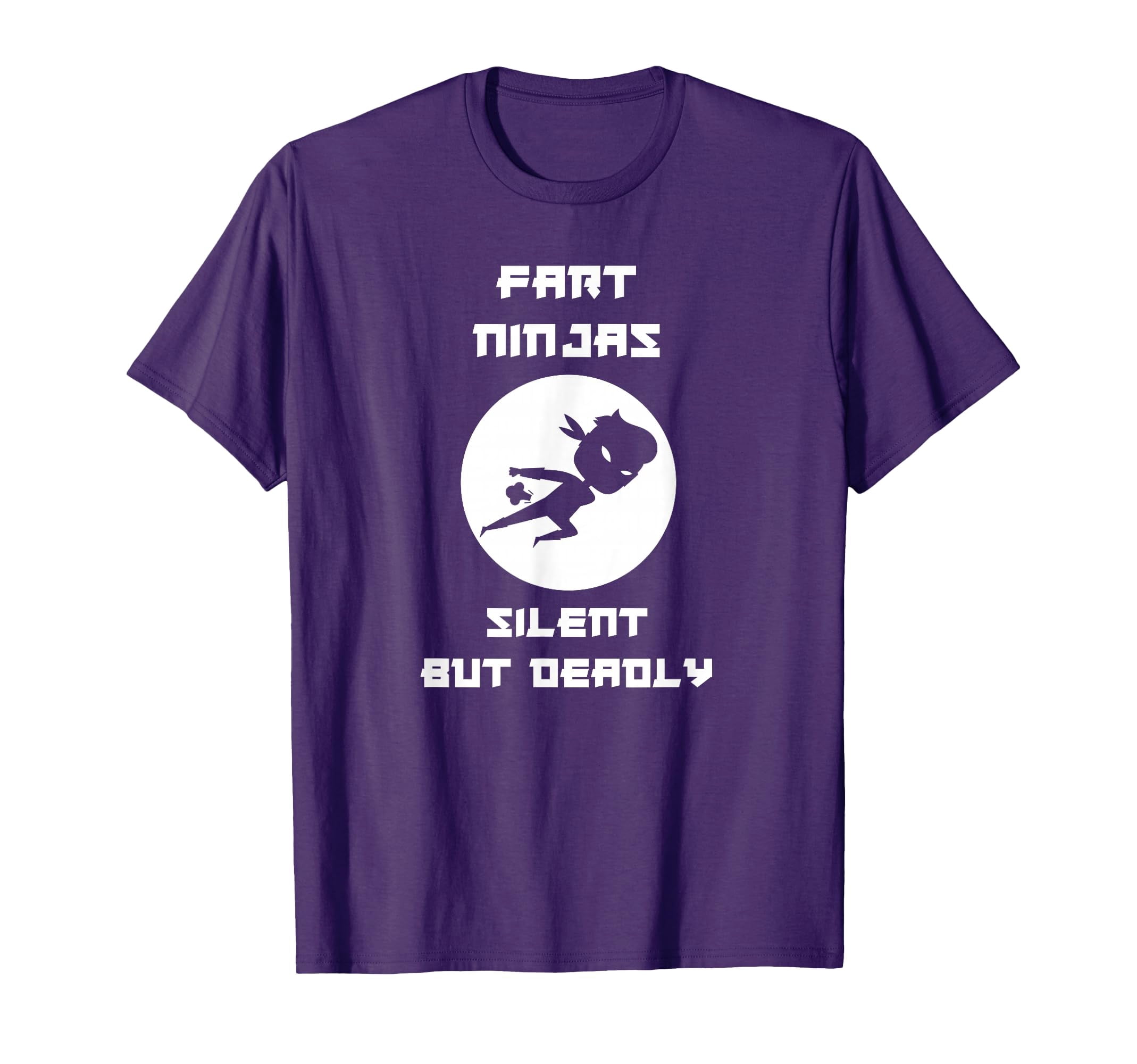 Funny Purple Fart Ninjas T-Shirt - Silent But Deadly Humor for Casual ...