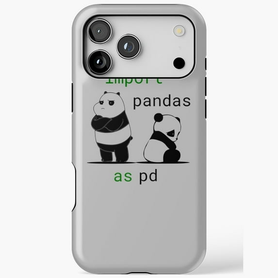 Funny Python Pandas Code Phone Case Cover Compatible for iPhone 11-17 ...