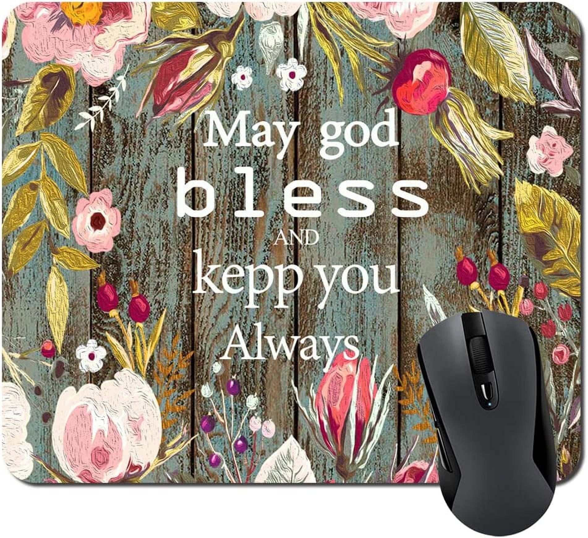 Funny Quote Bible Verse Mouse Pad Custom,May God Bless and Keep You ...